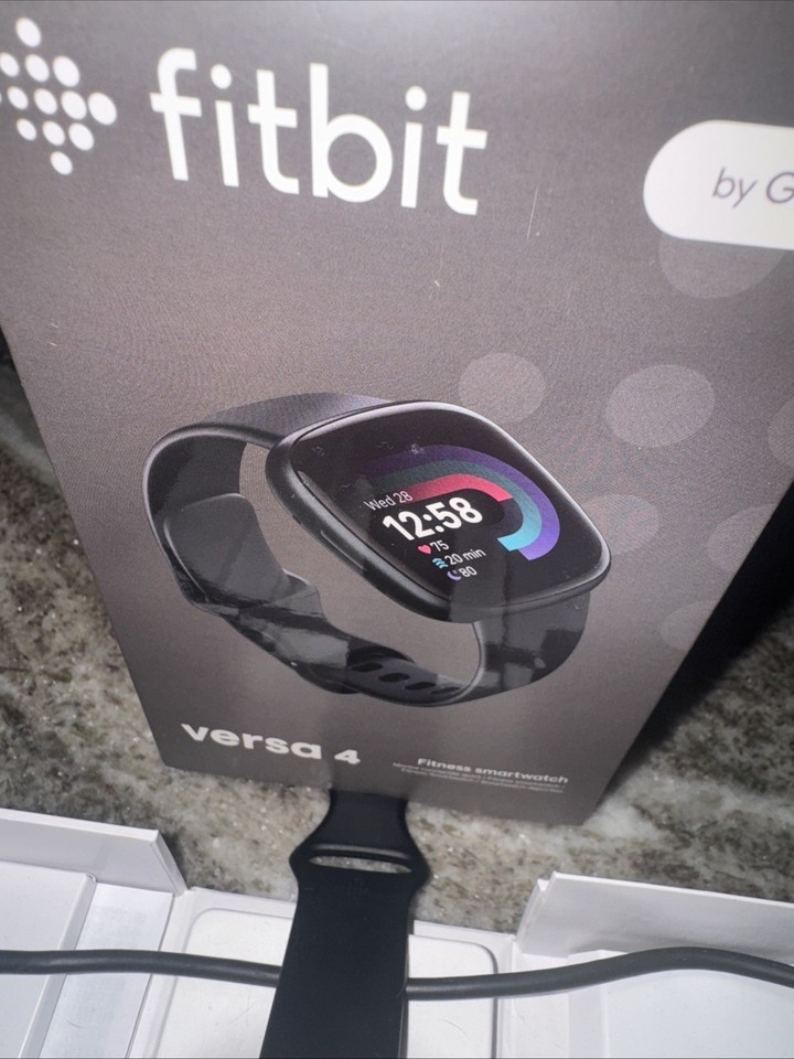Fitbit Versa 4 Smartwatch - Black - USED Lightly- IN BOX | eBay