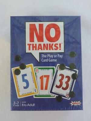 No Thanks! The Play Or Pay Card Game by Amigo. 3-7 Player Age 8 & Up ...