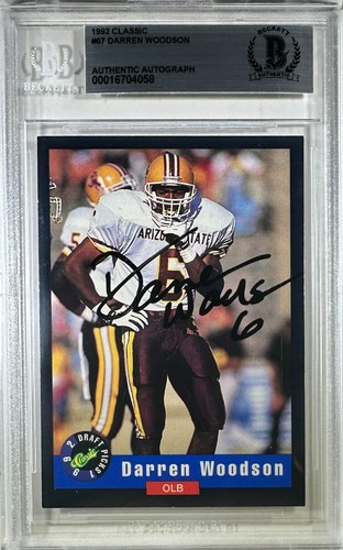 Darren Woodson auto Score 1988 #67 Arizona State Sun Devils BAS Rookie ...