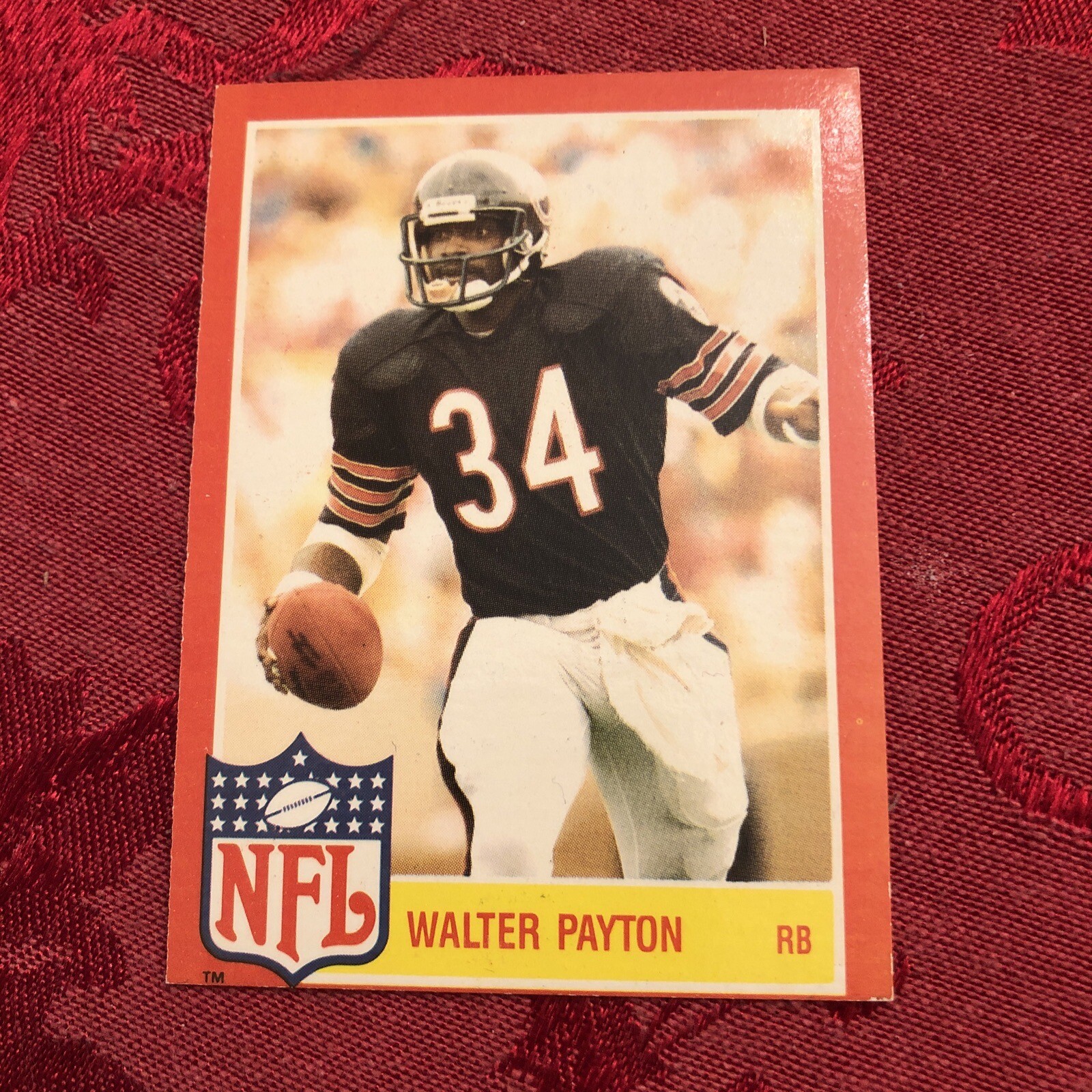 RARE 1985 TOPPS WALTER PAYTON #8 CHICAGO BEARS FOOTBALL CARD HOF ...