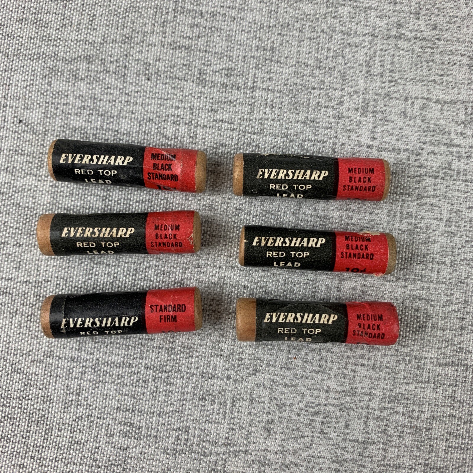 Vintage Eversharp Red Top Pencil Lead Lot Of 6 Paper Tubes Unopened 1 3 ...
