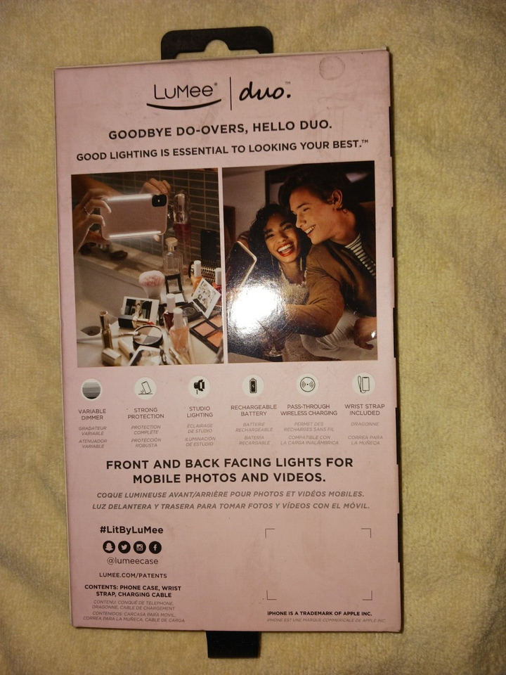 LuMee Duo Phone Case Front & Back LED Lighting Spotted iPhone Xs Max ...