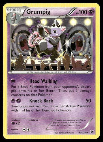 2016 Fates Collide Set Pokemon Card 031 Grumpig LP | eBay