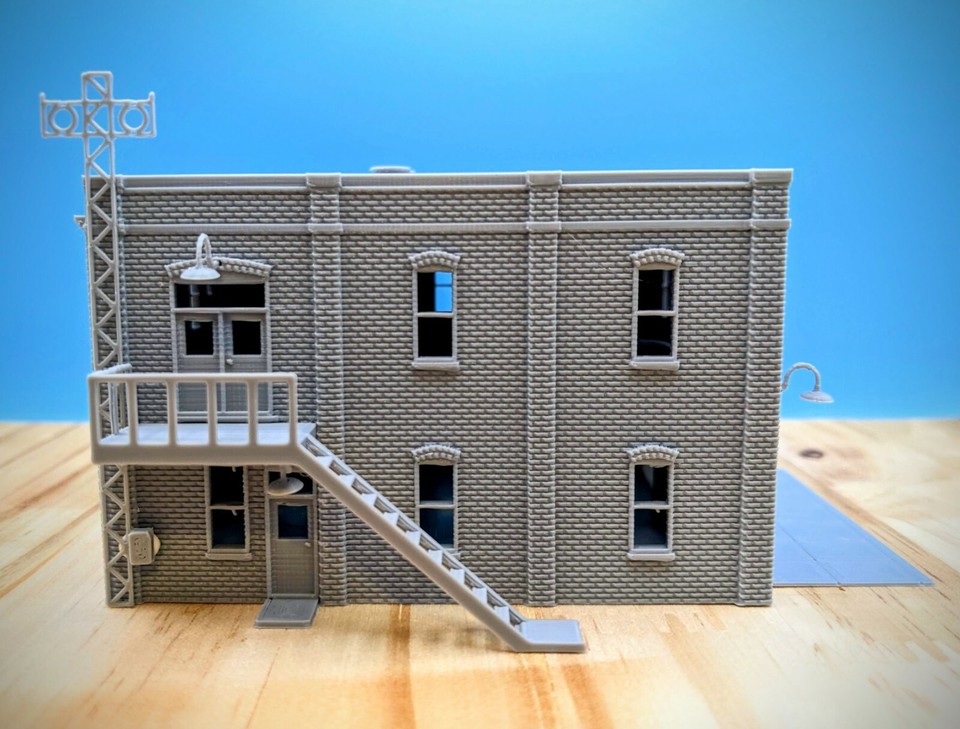 N-Scale - Fire Station #4 Austin Texas - 1:160 Scale Building House | eBay