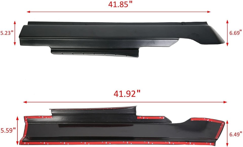 09-18 Dodge Ram Crew Cab Rocker Panel Cover Guard 4pcs Matte Black ...
