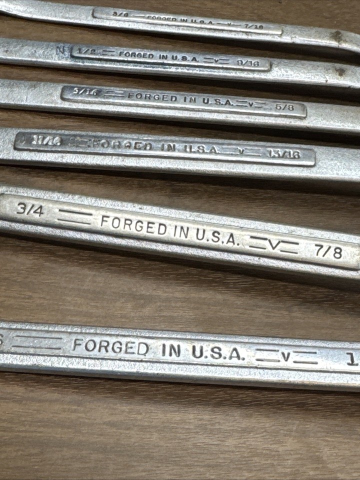 Craftsman USA 6-piece ALL -V-Series (no code) Box End Wrench Set ...