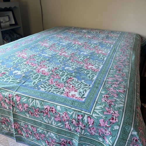 New ANOKHI cotton, large panel Tablecloth Or Bedspread Fabric 70x108 ...