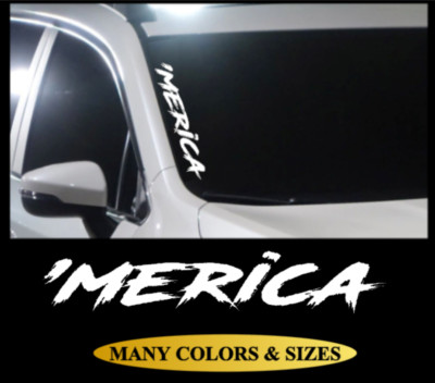 merica 18"-24" Windshield Vinyl Decal Sticker JDM Diesel Truck American ...