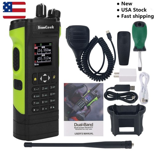USA HAMGEEK APX-8000 VHF UHF Walkie Talkie Dual Band Radio +Programming ...