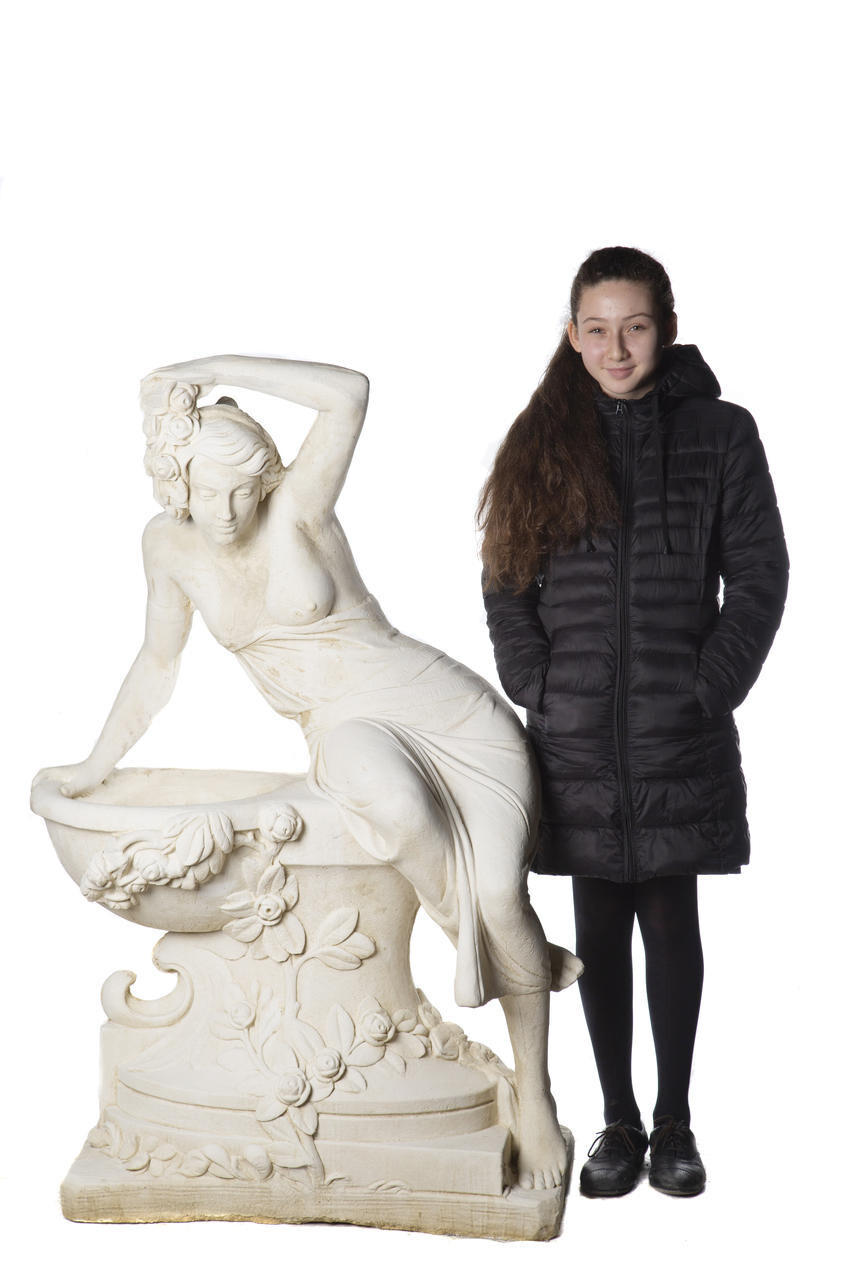 Giant Greek Bathing Lady With Flowers | eBay