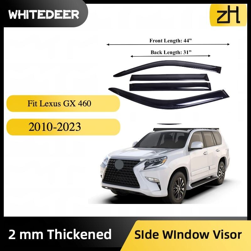Fits Lexus GX 460 2010-2023 Side Window Visor Sun Rain Deflector Guard ...