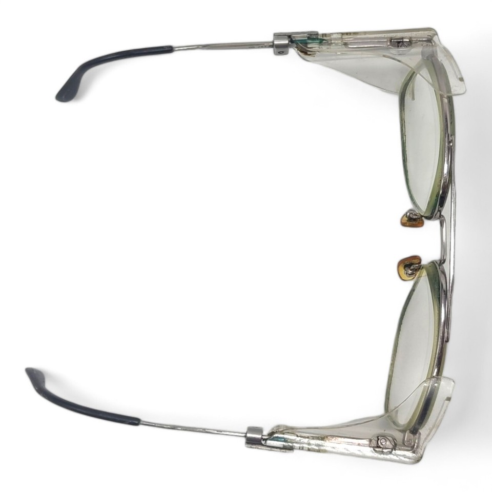 Vintage TITMUS OG Z87 Safety Glasses Silver Tone Frames Side Protection ...