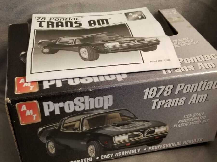 AMT ProShop 1978 Pontiac Trans Am 1/25 Model Kit #31036 - BLACK - READ ...