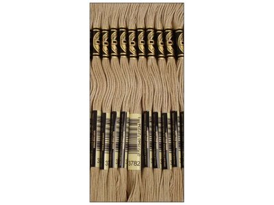 Pack of 12 DMC Six Strand Embroidery Cotton 8.7 Yards Light Mocha Brown ...