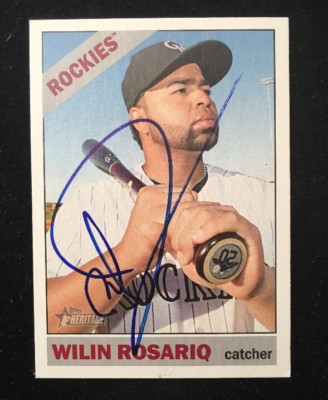 WILIN ROSARIO 2015 TOPPS HERITAGE AUTOGRAPHED SIGNED AUTO BASEBALL CARD ...