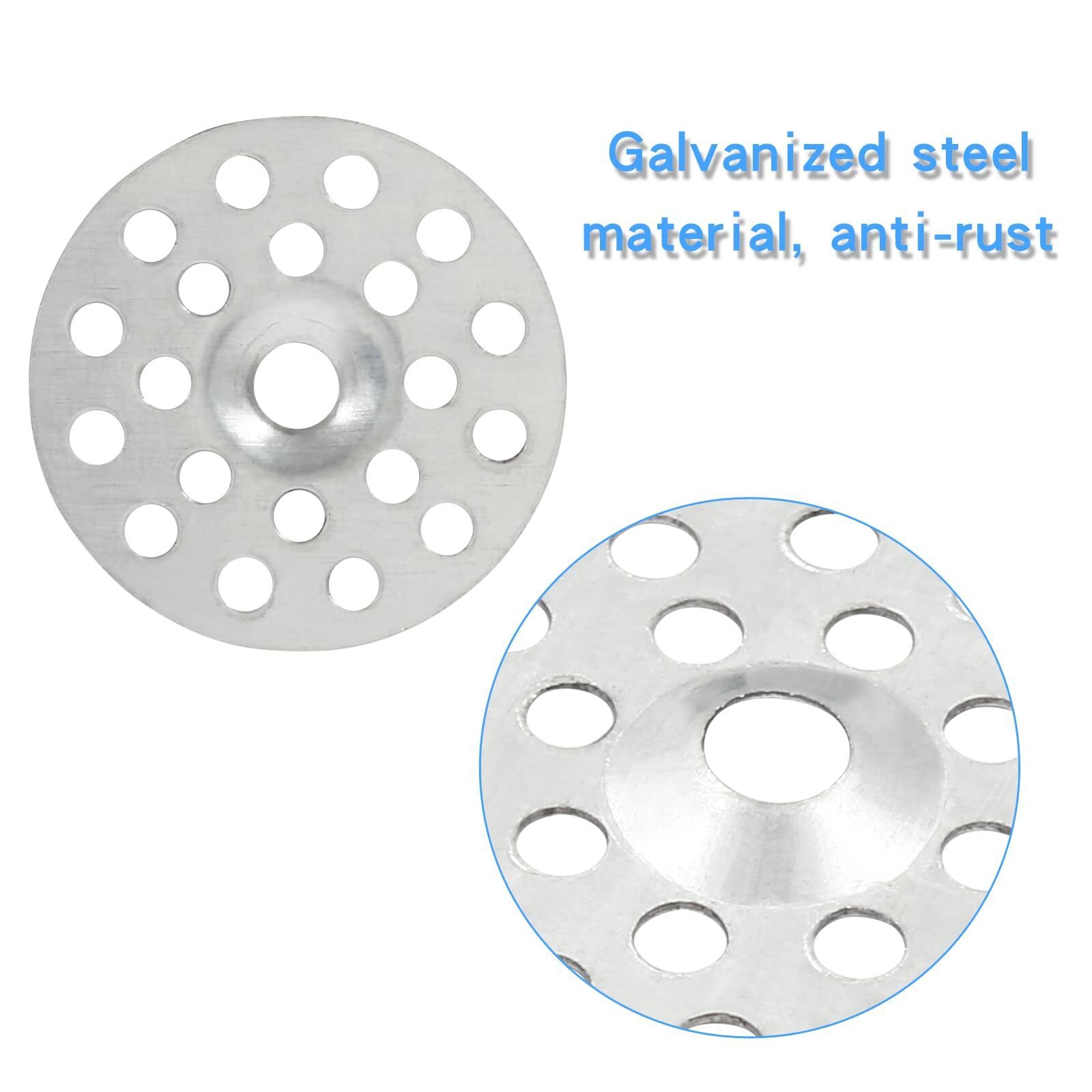 100pcs 1 inch Plaster Washers Zinc Metal Washer Plaster Repair Washers ...