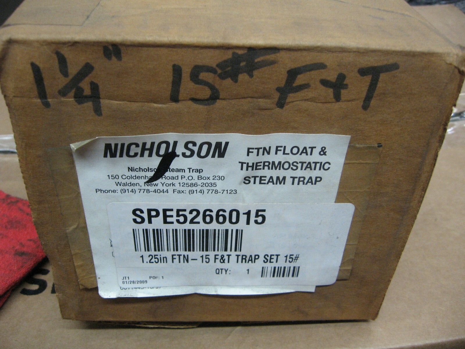 SPENCE NICHOLSON 1.25" FLOAT & THERMOSTATIC STEAM TRAP 15 PSIG NEW IN ...