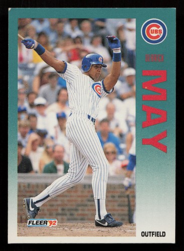 1992 Fleer Derrick May #387a Chicago Cubs Baseball Card | eBay