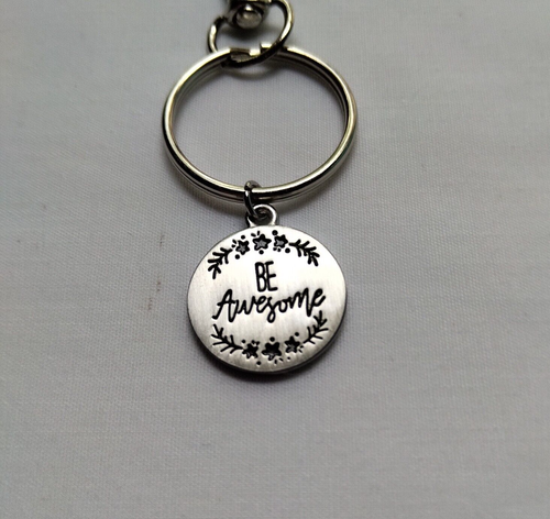 Be Awesome Key Chain Key Ring Clip Handmade Purse Bag Charm Pendant ...