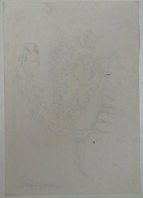 Leonora Carrington (Handmade) Drawing On Old Paper Signed & Stamped ...