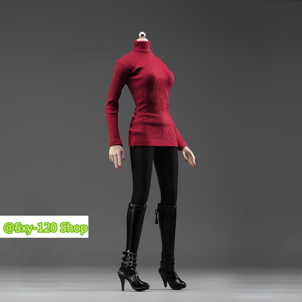 1/6 Female Sweater Dress Stockings Boots Clothes F 12"TBL Figure Body ...