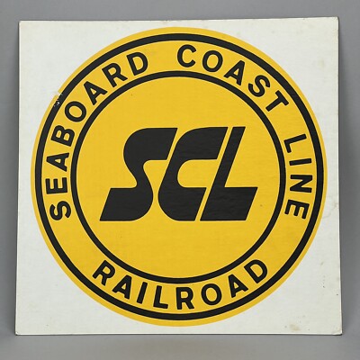 Seaboard Coast Line Railroad Cardboard Sign 12"x12" vintage | eBay