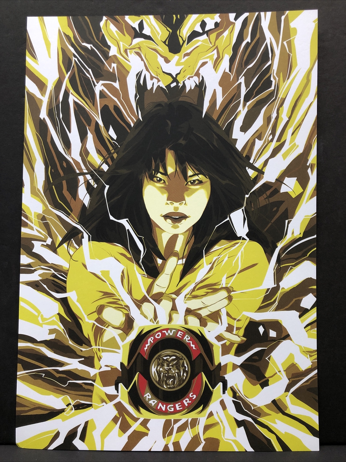 Mighty Morphin Power Rangers Yellow Ranger Ring COVER Comics Poster ...