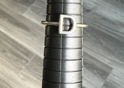 Letter “D” Initial Ring - 925 Sterling Silver - Word Alphabet Size 7 | eBay