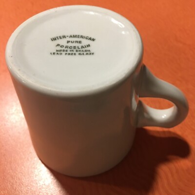 Inter-American pure porcelain white small mug made in Brazil | eBay