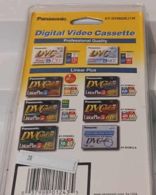 Panasonic Mini Digital Video DVC Cassette (AY-DVM60EJ) SP 60 - LP 90 ...