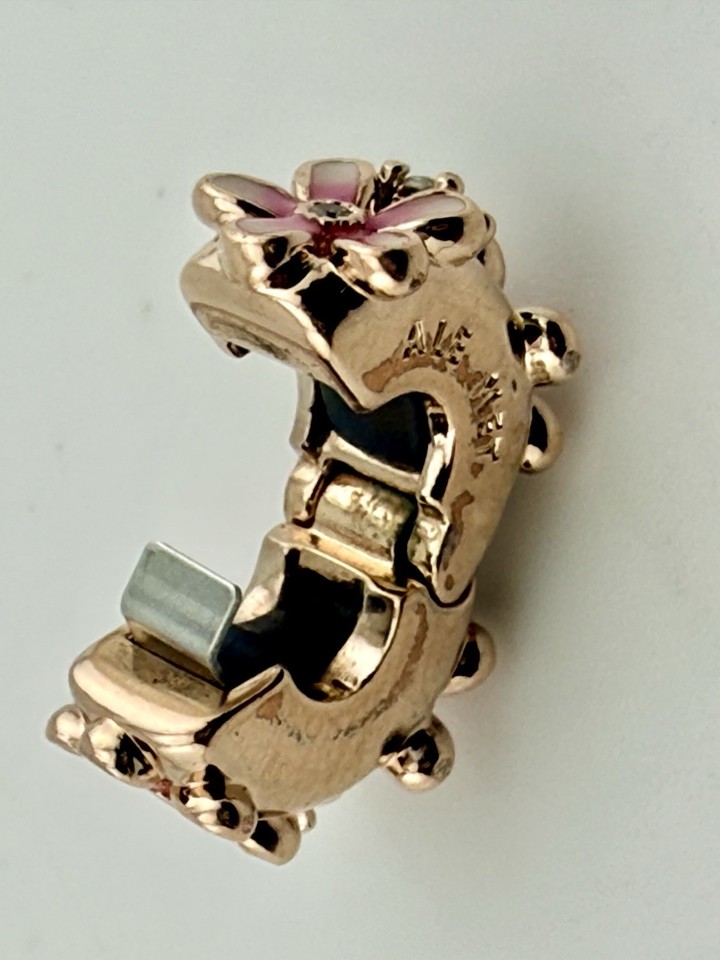 Pandora Pink Daisy Spacer Clip Charm $80.00 | eBay