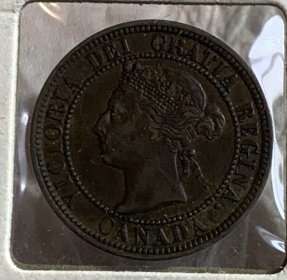 1884 VICTORIA DEI GRATIA ONE CENT CANADA COIN, high grade! | eBay
