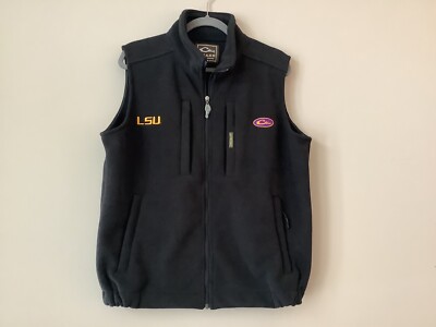 Drake Waterfowl LSU Windproof Fleece Vest Magnattach Zip Mens Size ...