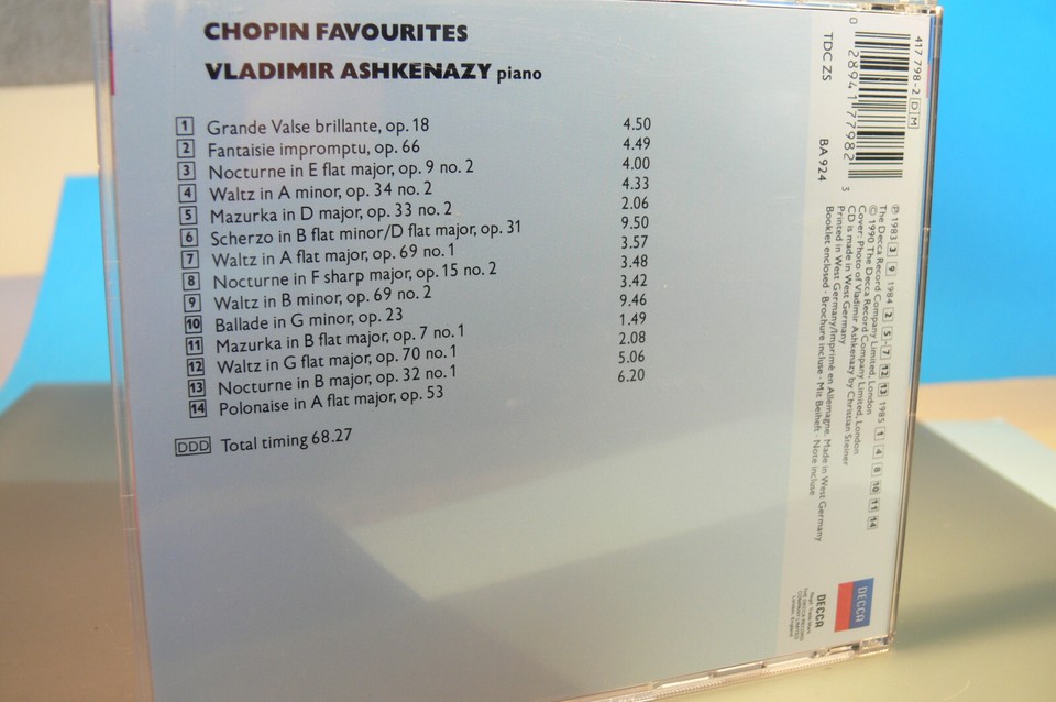 chopin favorites vladimir ashkenazy cd album | eBay