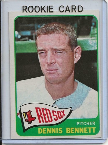 1965 Topps Baseball Card Dennis Bennett ROOKIE Pitcher Red Sox Near ...
