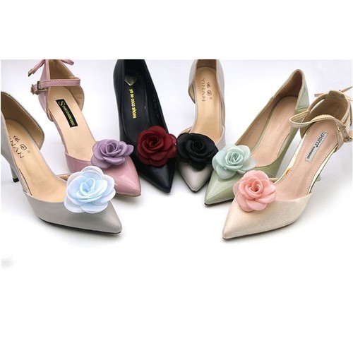 Heel Bride Rose Flower Shoes Buckles Shoe Decorations Charm Buckle ...