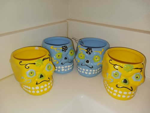 Calavera Sugar Skull, Day Of The Dead Dias De Los Muertos, Flower Pot ...