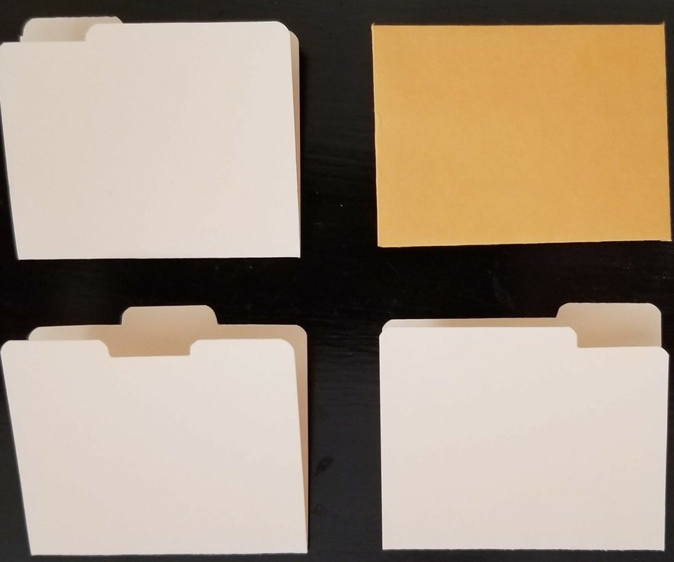 1/6 SCALE Mini Office Set 1 - 3 File Folders, 1 Box, 1 Manila Envelope ...