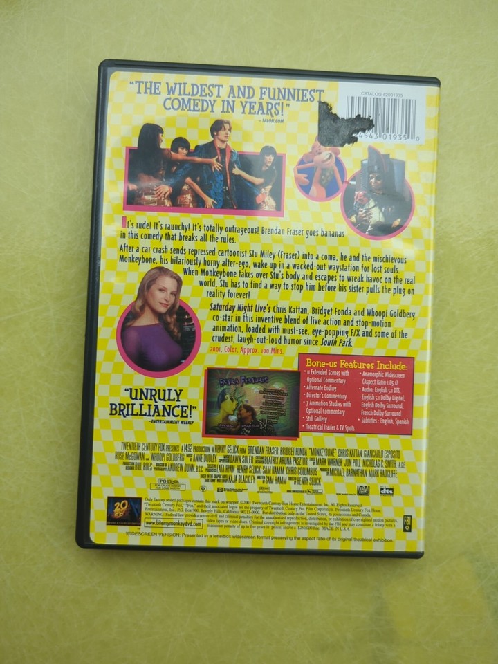 Monkeybone Special Edition DVD W/ Insert Brendan Fraser 24543019350 | eBay