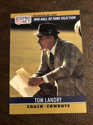 1990 PRO SET TOM LANDRY HOF DALLAS COWBOYS FOOTBALL CARD #28 | eBay