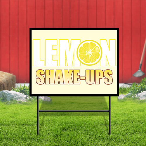 Lemon Shake-Ups Coroplast Sign Plastic Indoor Outdoor Yard Sign | eBay