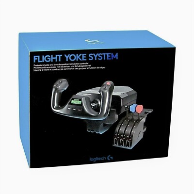 Logitech Flight Yoke System Professional Simulation Yoke and Throttle ...