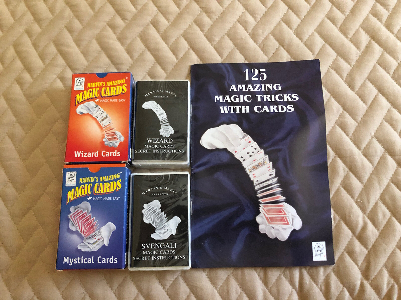 2 Marvin's Magic Magic Cards Wizard & Mystical w/ 125 Amazing Magic ...