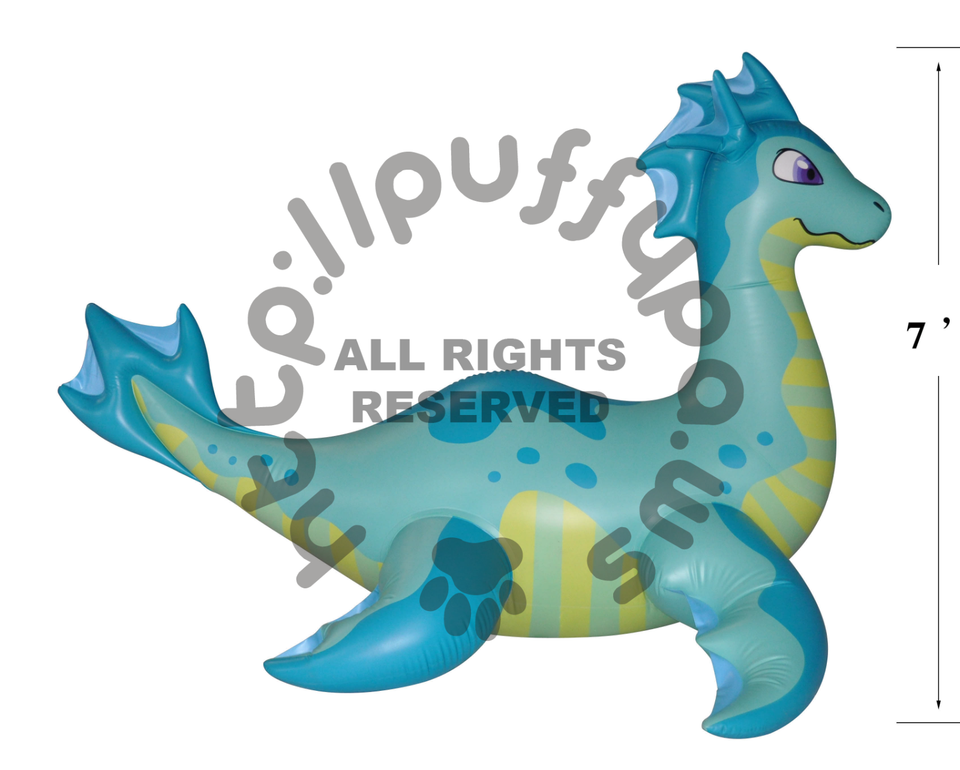 PuffyPaws Inflatable Blue Sea Dragon | eBay