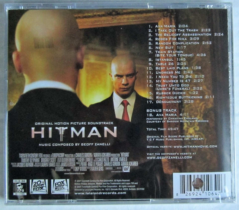 Geoff Zanelli ‎– Hitman (Original Motion Picture Soundtrack) 2007 ...