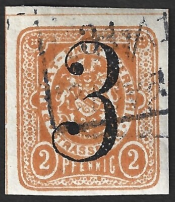 Germany STRABBURG 1887 3pf on 1pf local post stamp #15a imperf used | eBay