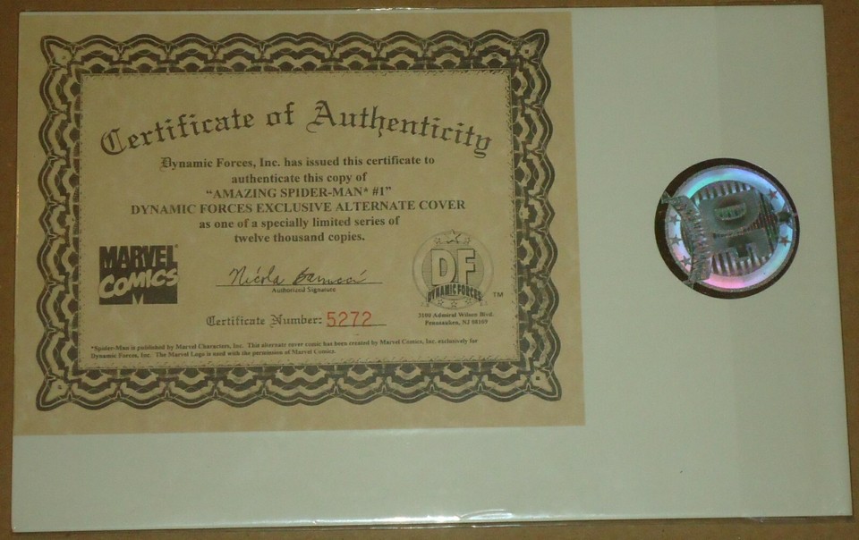 Amazing Spider-Man 1 Dynamic Forces Limited 5272 of 12000 Cert-Sealed ...
