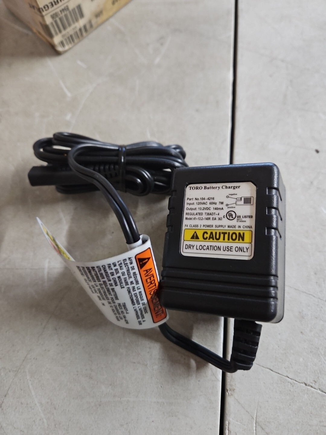 Toro Battery Charger OEM Part#104-4216 | eBay