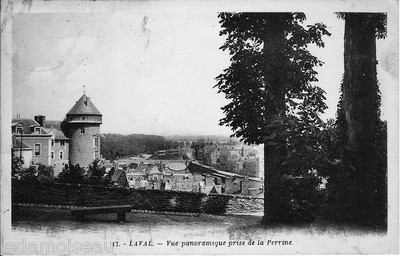 Carte postale, LAVAL , Vue panoramique prise de la Perrine, écrite au ...