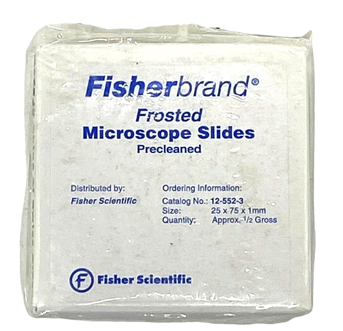 Fisherbrand Frosted Microscope Slides Precleaned 12-552-3 25x75x1mm .5 ...